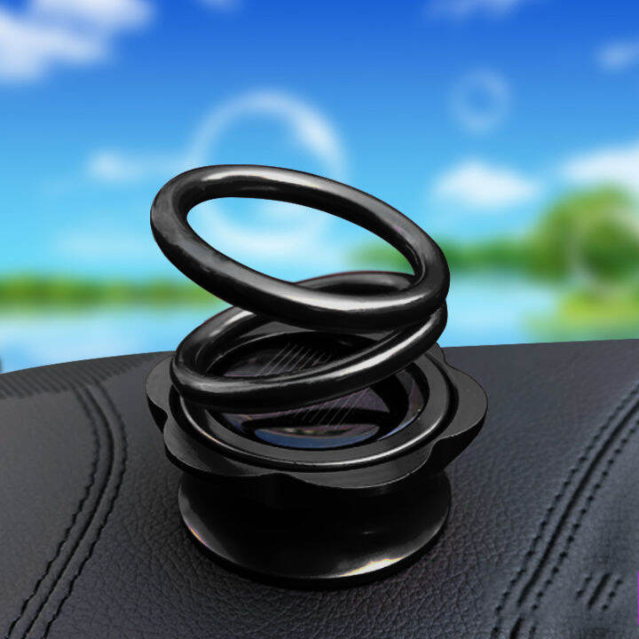 【cw】New solar energy Double Ring tate Car air freshener Purifier auto ...