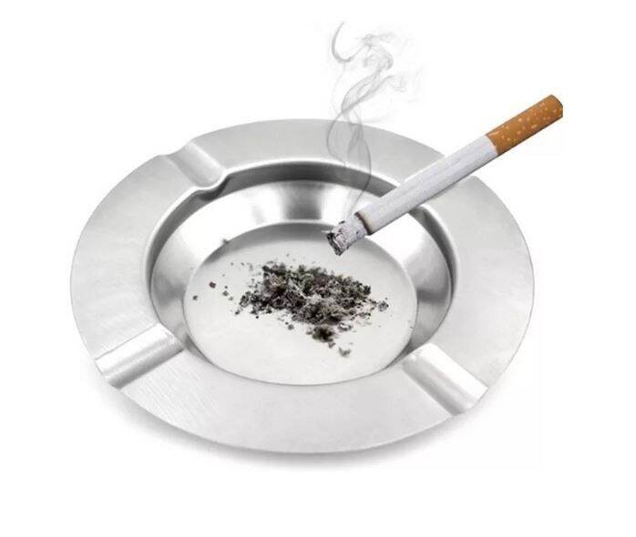 Asbak Rokok Stainless Steel - Asbak Seng Bulat Tempat Abu Rokok ...
