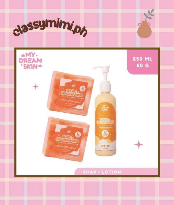 My Dream Skin I Original 2 Soap + Kojic Niacinamide Lotion I classymimi ...