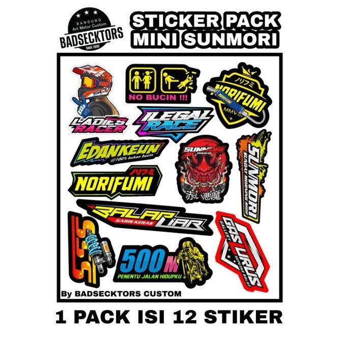 Stiker Sunmori Anti Air Mini Pack Isi 12 Pcs Dalam 1 lembar | Lazada ...