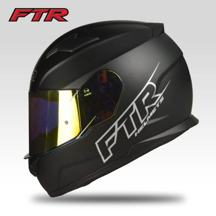 FTR Helmets XR-500 Solid Matte Black Single Visor Full Face ...
