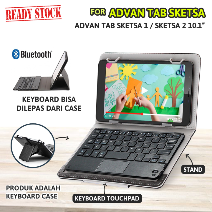 Wireless Keyboard Case Advan Tab Sketsa 1 2 10.1 inch 2020 2022 ...
