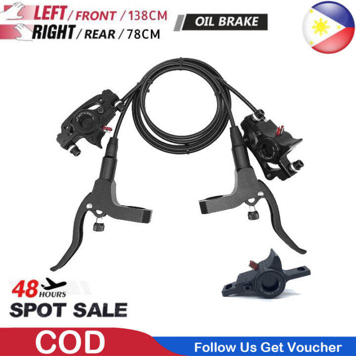 1 Pair Bike Hydraulic Brake Bicycle Disc Oil Brake Front Rear Braking ...