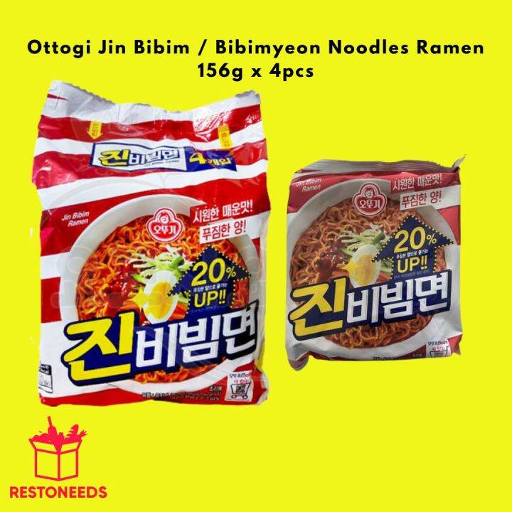 Korea Ottogi Jin Bibim / Bibimyeon Noodles Ramen 156g x 4pcs | Lazada PH