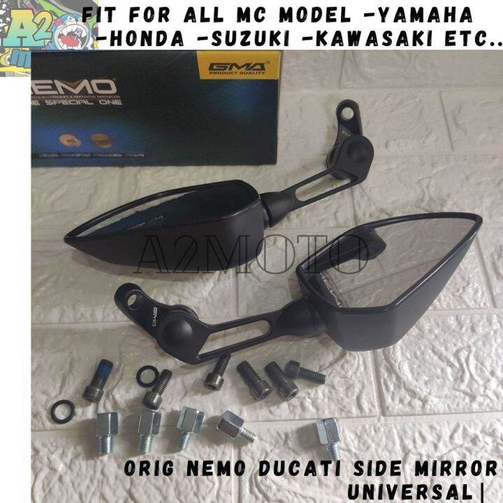 NEMO DUCATI Side Mirror Universal NMAX V2 V1 Aerox XMAX ADV CLICK ...