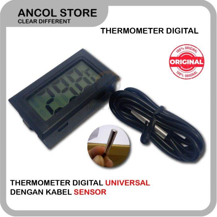 Thermometer Digital Suhu Kabel Sensor Waterproof Termometer Probe ...