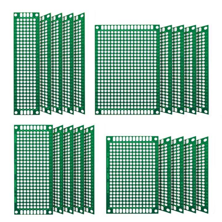 20 Pcs Double Sided PCB Board Prototype Kit Printed Circuit Universal ...