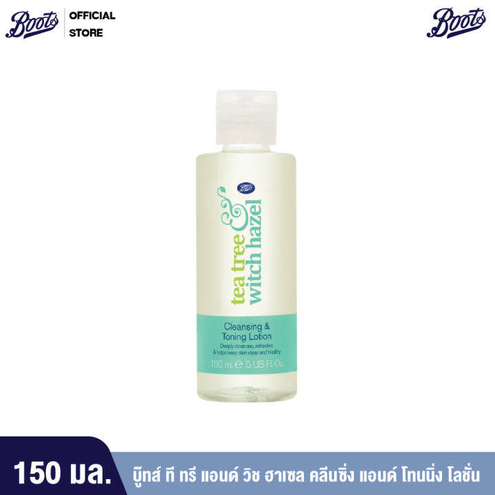 Boots Tea Tree & Witch Hazel Cleansing& Toning Lotion บู๊ทส์ ที ทรี ...