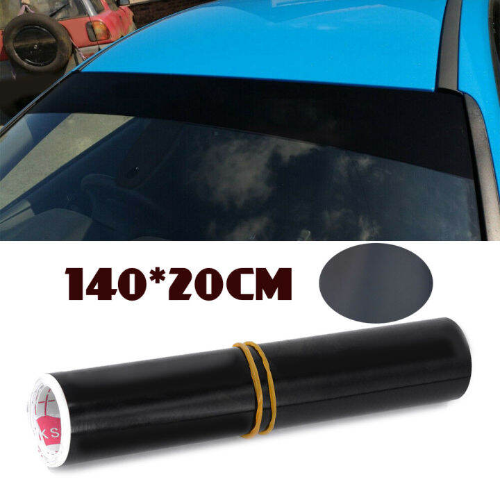 Car Gloss Black Sun Strip 140X20CM Universal Car Van Windscreen ...