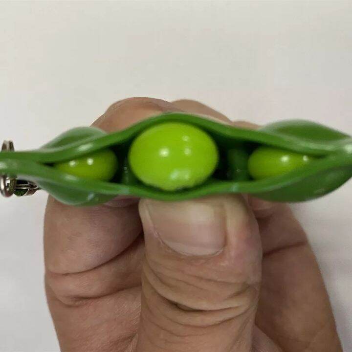 Gantungan Kunci Bentuk Kacang Kedelai Edamame fidget toys mainan ...