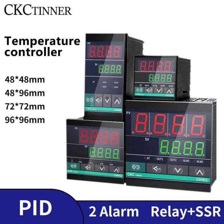 Dual Output Ssr And Relay Ch102 Ch402 Ch702 Ch902 2 Alarms Lcd Digital Pid Intelligent 