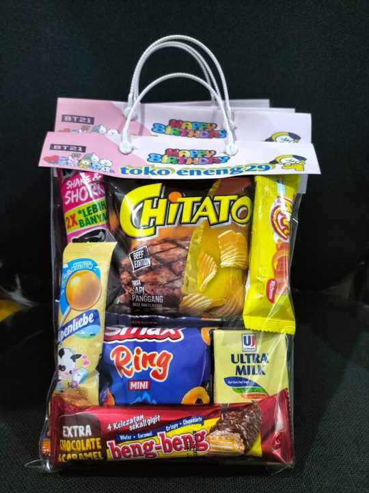 5 Paket snack ulang tahun anak / snack ulang tahun anak / bingkisan ...