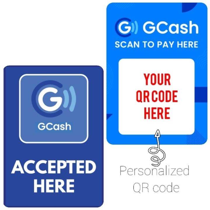 GCASH SIGNAGES PERSONALIZE VINYL STICKERS OR LAMINATED NA MAKAPAL ...