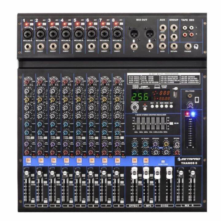 Mixer Audio ZETAPRO THANOS 8 mikser THANOS8 0riginal 8 Channel TERBAIK ...
