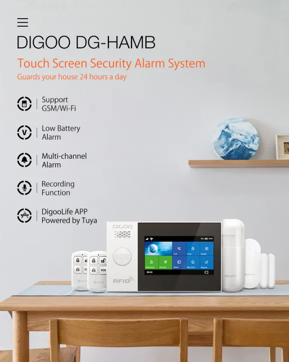 DIGOO DG-HAMB Full touch smart alarm system | Lazada PH
