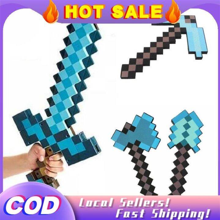 【COD/READY】 Minecraft Toy Foam Pickaxe Gun Hamaxe Action Figure Prop | Lazada PH