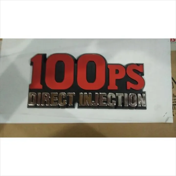 Emblem Logo Sticker Tempelan Tulisan 100PS 100 PS Direct Injection | Lazada Indonesia