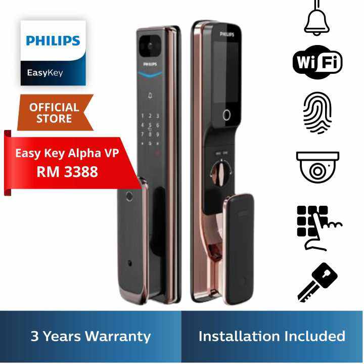 OFFICIAL STORE: (NEW LAUNCH) Philips Digital Lock Easy Key Alpha VP ...