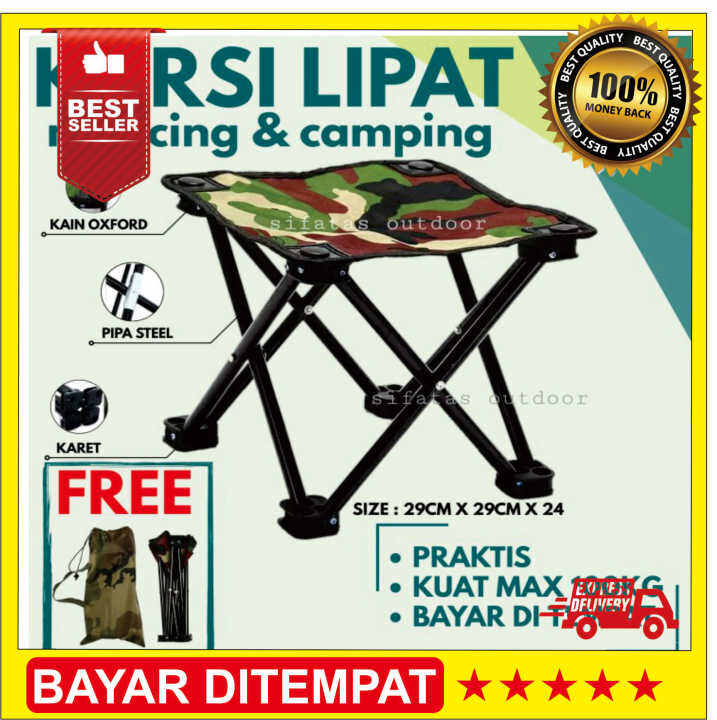 Kursi Lipat Mancing / Kursi besi Portabel untuk memancing / TaffSPORT ...