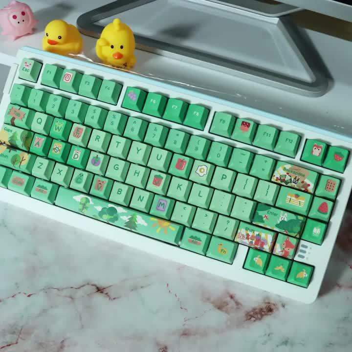 KYOMOT Deep Forest Party Anime Game Keycap Cherry Profile PBT Dye Sub ...