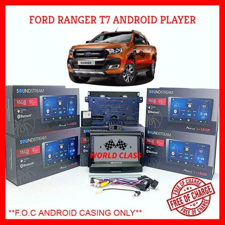 FORD RANGER T7 2016-2019 (LOW SPEC) 9" SOUNDSTREAM ANDROID IPS PLAYER ...