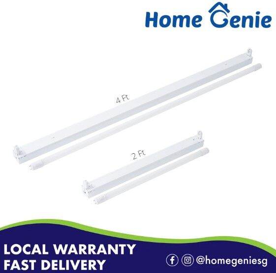 Loyal LED T8 Tube 9W/2Ft/600mm / 24W/4Ft/1200mm with trunking/casing (G13 Base, Double End, Cool ...