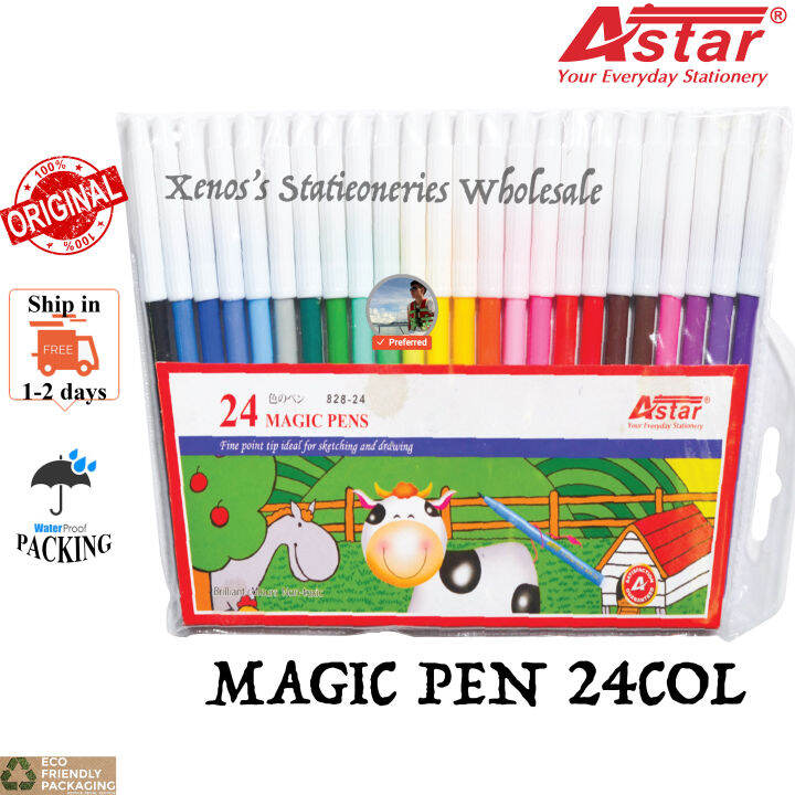 ASTAR COLOUR PEN 24 COLOUR / ASTAR MAGIC PEN 24 COLOUR (READY STOCK ...