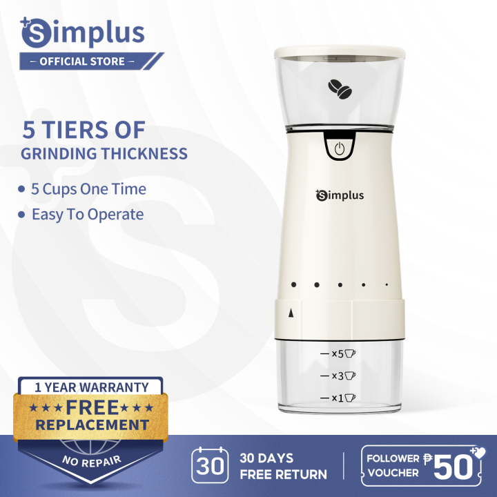 Simplus Electric Coffee Grinder Coffee Maker High Precision | Lazada PH
