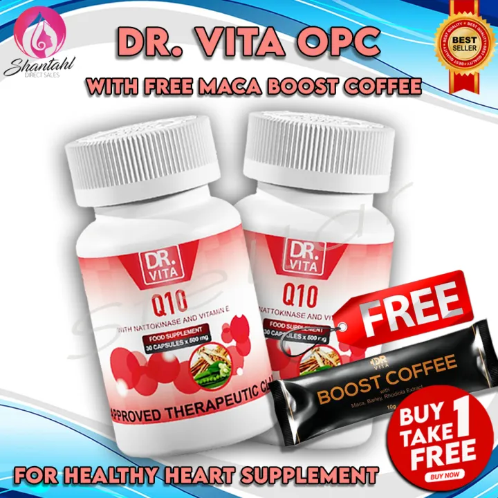 FREE SACHET + BUY 1 TAKE 1! Authentic Dr. Vita Q10 with Nattokinase and Vitamin E for Healthy ...