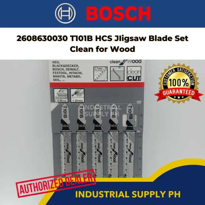 BOSCH 2608630030 T101B HCS JIigsaw Blade Set Clean for Wood [ISPH | BAC ...