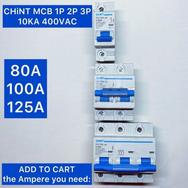 Chint MCB Main 1 Pole / 2 Pole / 3 Pole 80A / 100A / 125A | Lazada PH Chint MCB Main 1 Pole / 2 Pole / 3 Pole 80A / 100A / 125A | Lazada PH