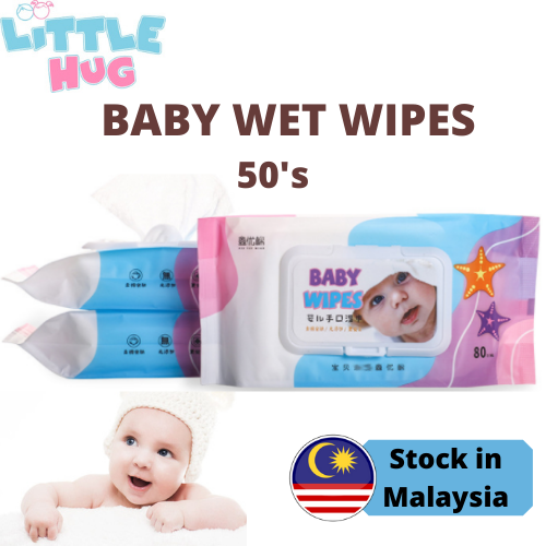 Tisu Basah Bayi untuk Tangan Mulut Badan Alkohol Percuma Antibakteria ...