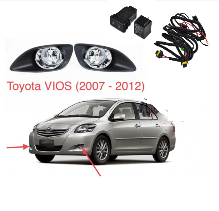 For TOYOTA VIOS 2008 2009 2010 2011 2012 2013 Front Bumper Fog LAMP Light /Fog Light Cover ...