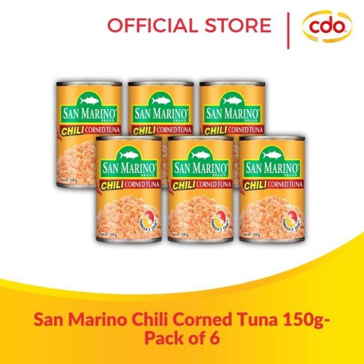 SAN MARINO Chili Corned Tuna 150g - Pack of 6 | Lazada PH
