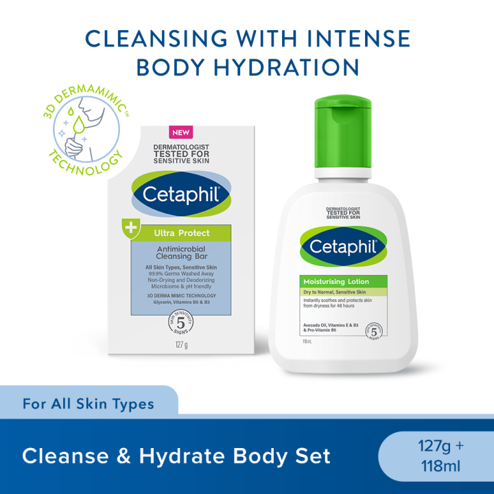 NEW! Cetaphil Cleanse and Hydrate Body Set - Ultra Protect ...