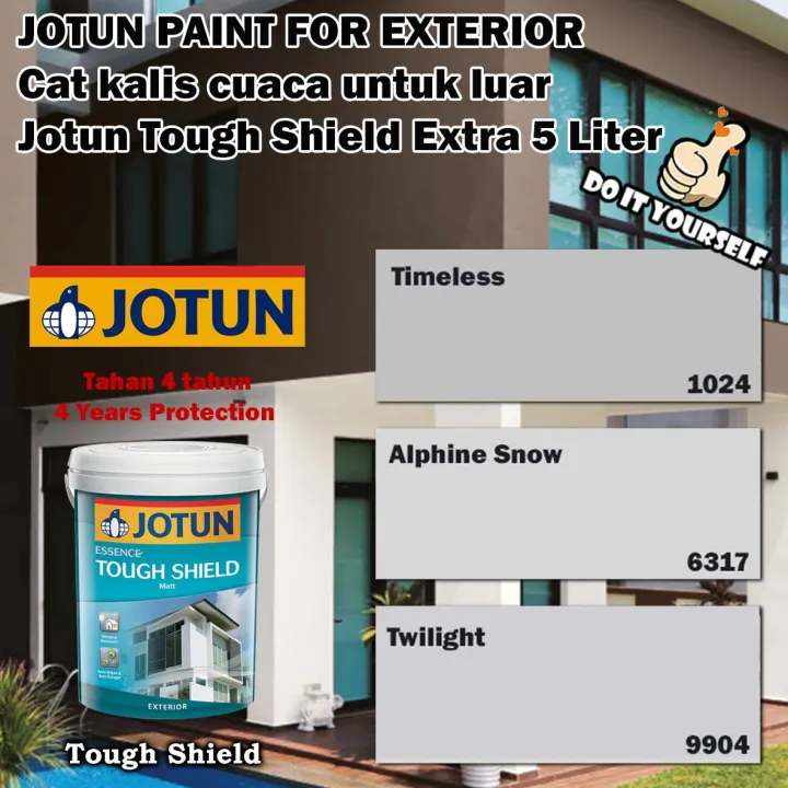 Jotun Tough Shield Exterior Paint 5 Liter Timeless 1024 / Alphine Snow ... Jotun Tough Shield Exterior Paint 5 Liter Timeless 1024 / Alphine Snow ...