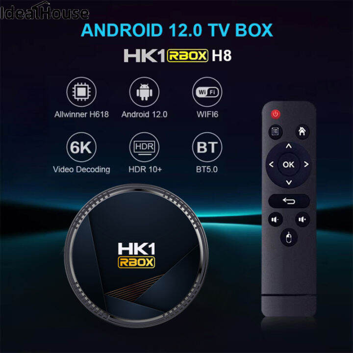 IDealHouse【Fast Delivery】Hk1 Rbox H8 Set-top Box H618 Android 12.0 Hd ...