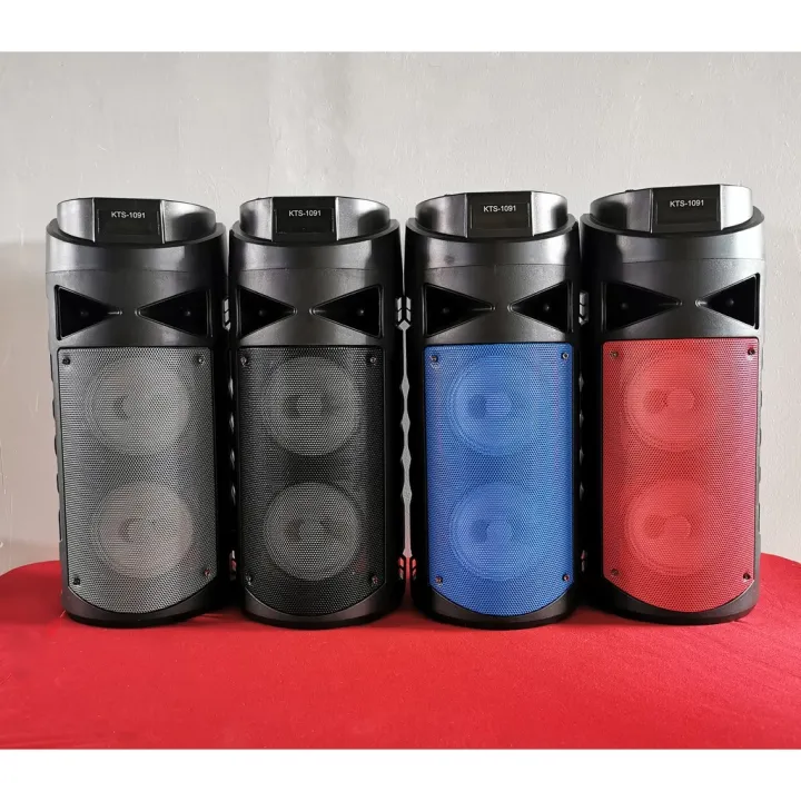 【Free MIC】KTS-1091 Karaoke Wireless Speaker Bluetooth Portable LED ...