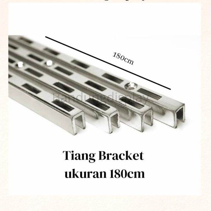 Tiang breket ukuran 180cm / [1 Pc] Tiang Bracket Rel Braket 1,8 Meter ...
