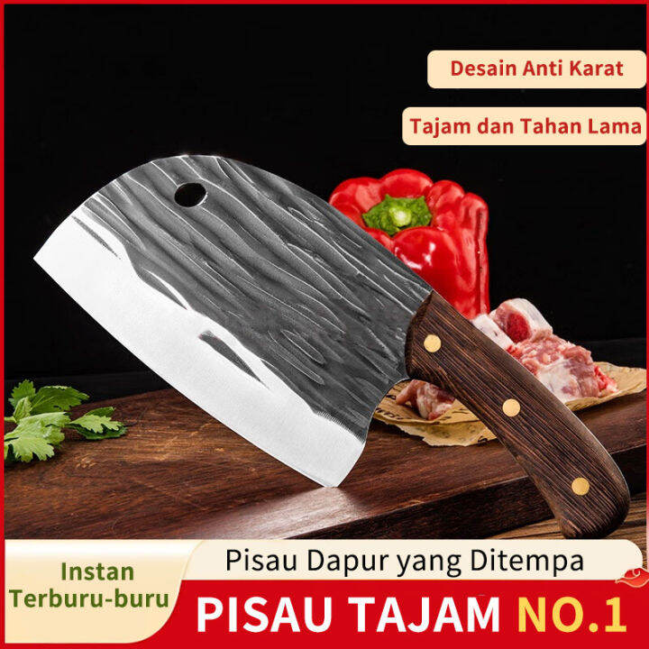 3mm Pisau Daging Super Tajam Pencacah Tulang Daging Golok Stainless ...