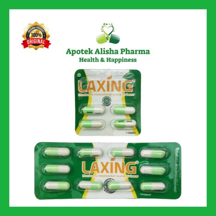 LAXING Strip 10 Kapsul - Obat Pencahar untuk Melancarkan Buang Air ...