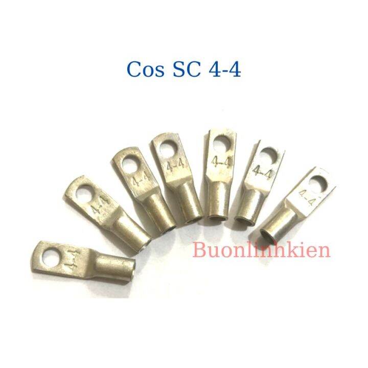 Đầu cos dây điện bít trần SC 4-4, SC 4-6, cos sc, cos tròn, cos đồng nối dây 4mm đấu máy hàn, ắc ...