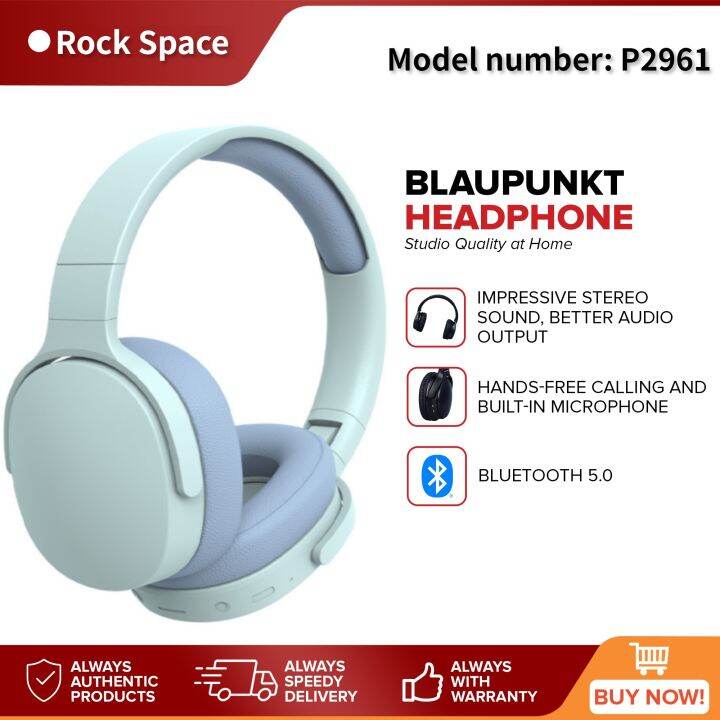 Rock Space P2961 Wireless Headphone Bluetooth Foldable Headset with ...