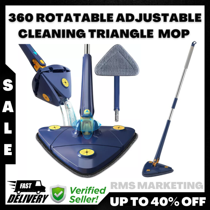 New Multifunctional Extendable Triangle Mop 360 Rotatable Adjustable ...