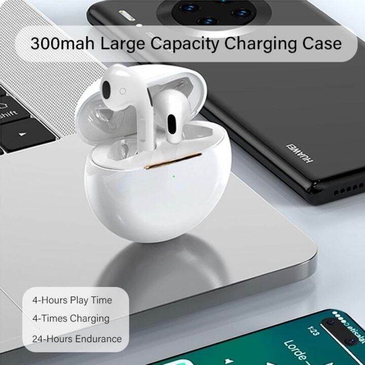 Headset Bluetooth TWS Pro 6 Wireless Earphone Noise Reduction | Lazada ...