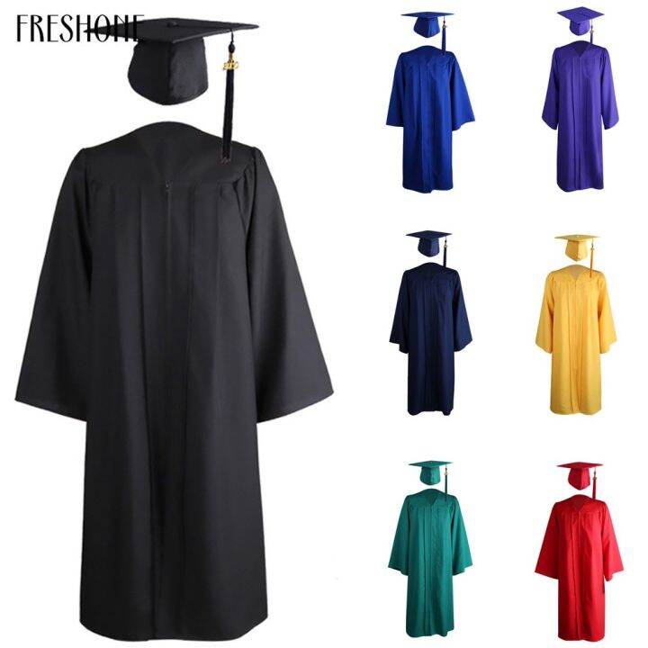 FREE＊ Adult Academic Graduation Gown Robe Mortarboard Cap | Lazada.co.th