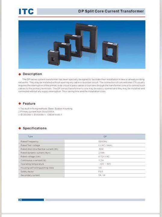 ITC SPLIT CORE CURRENT TRANSFORMER 81mm x 126mm 400/5A | Lazada PH
