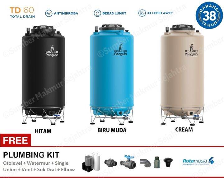 Tangki Air Total Drain Penguin TD 60 Toren Tandon 600 Liter | Lazada Indonesia