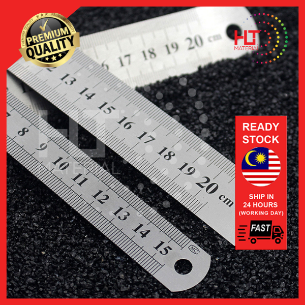 Stainless Steel Ruler / Pembaris Besi /Metal Ruler 15cm/20cm/30cm | Lazada