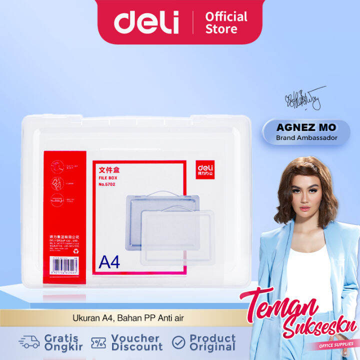 Deli Box File / Box Penyimpan Kertas File Dokumen Transparant 5702 ...